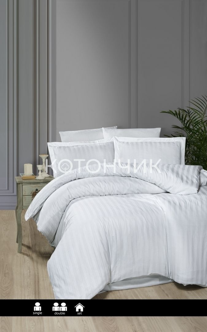 Купить Постельное белье First Choice Cotton Satin Broad Line White ...